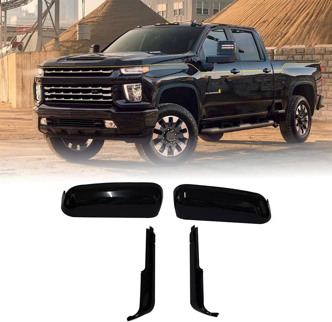 Amazon.com: Tow Mirror Caps Replacement for Chevy Silverado GMC Sierra ...