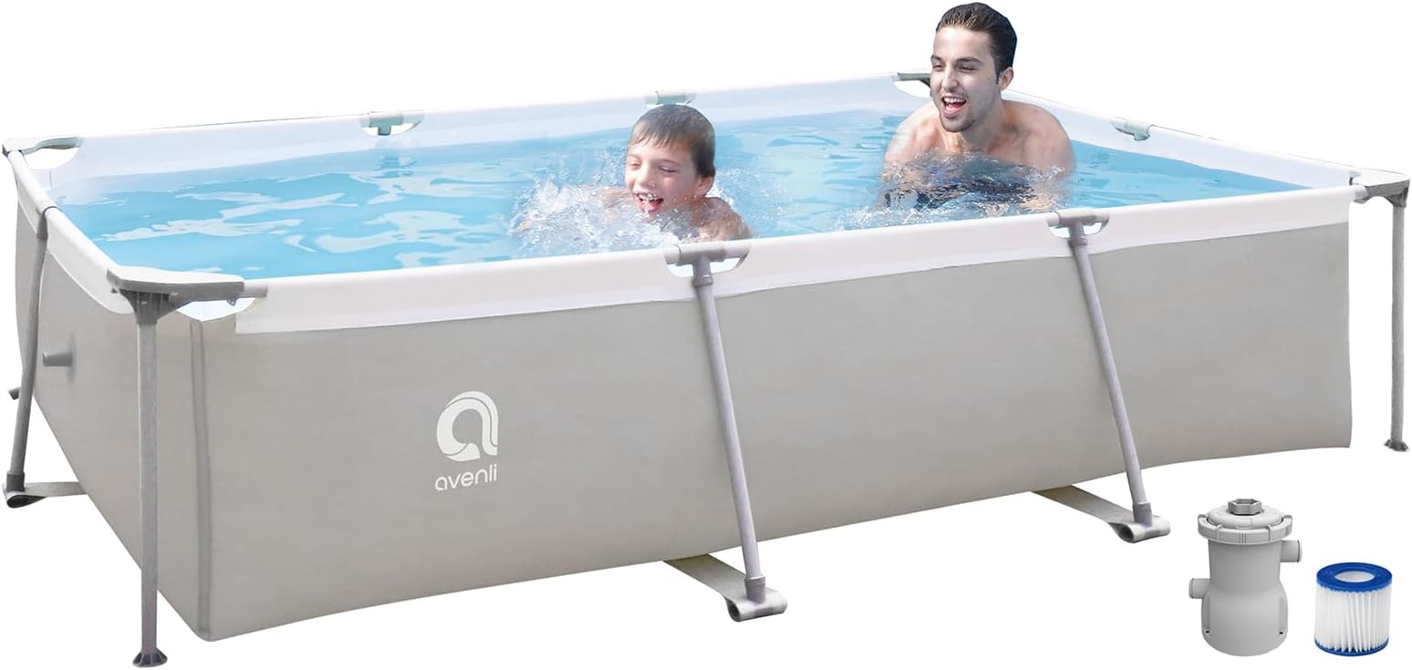 Amazon.com: Bestway Steel Pro 13' x 7' x 32" Rectangular Above Ground ...