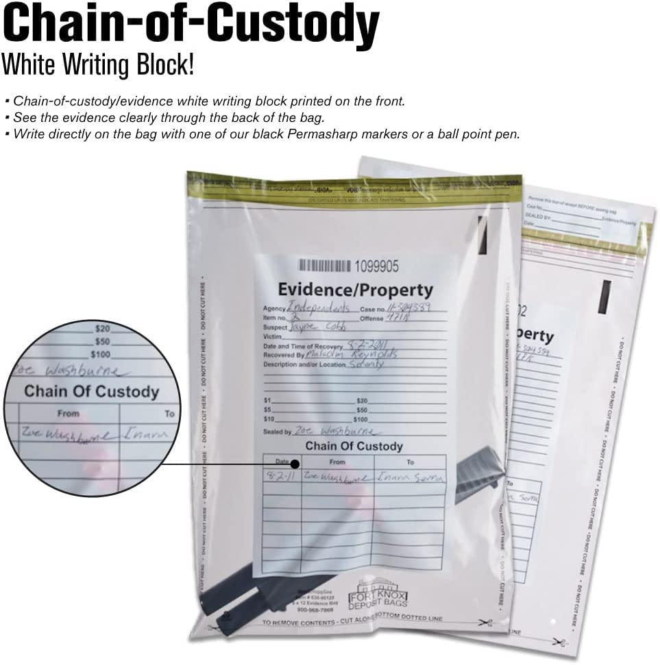 Snapklik.com : Clear Evidence Bags Case Of 100 9W X 12H Tamper Evident ...