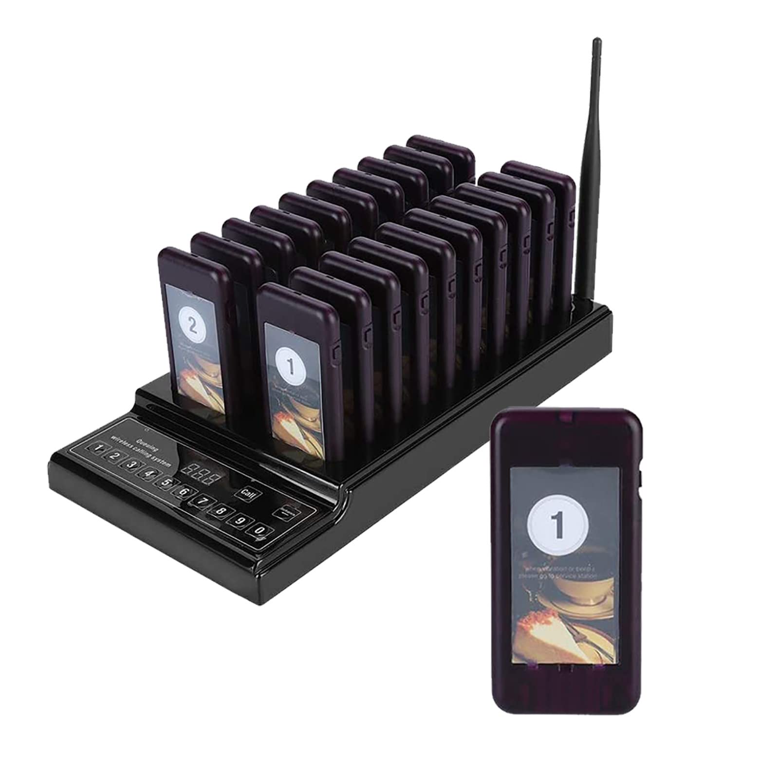 Buy Restaurant Pager System, With 20 Wireless Pager Buzzer, Avoid ...