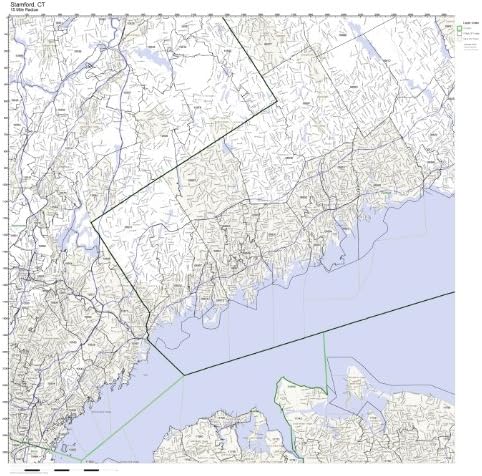 Amazon.com: Stamford, CT ZIP Code Map Laminated : Office Products