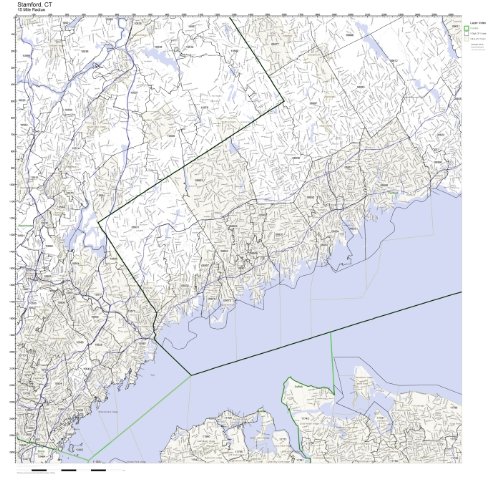 Amazon.com: Stamford, CT ZIP Code Map Laminated : Office Products