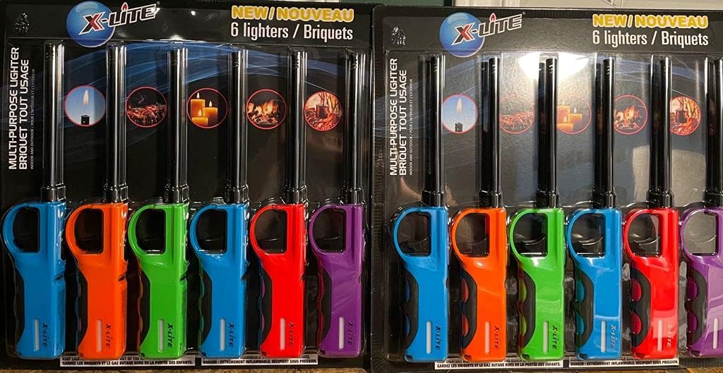X-Lite Multi-Purpose Camping BBQ Bon Fire 12 Piece Lighter Bundle ...