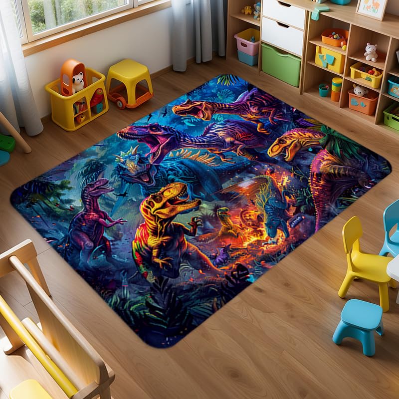 Amazon.com: DGRUIHONG Dinosaur Rug for Boys Bedroom and Living Room ...