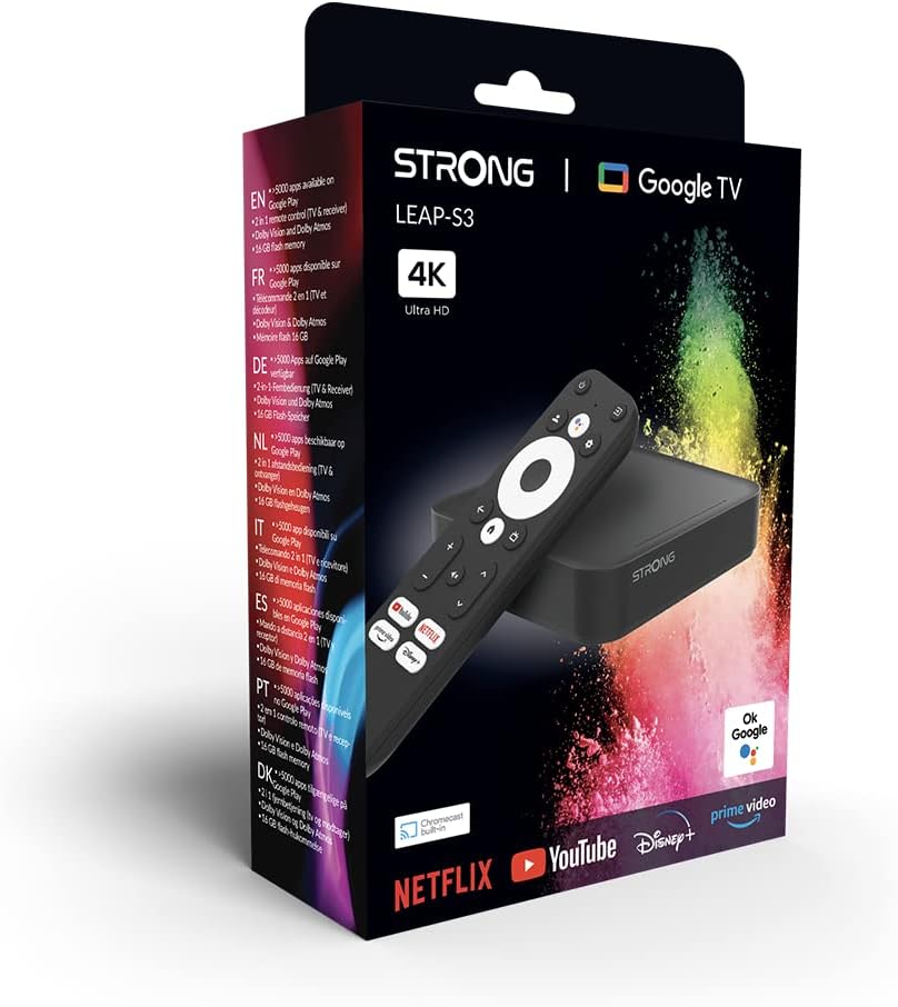 STRONG Leap S3 | Streaming Box Android Google TV | 4K | HDR | Dolby ...