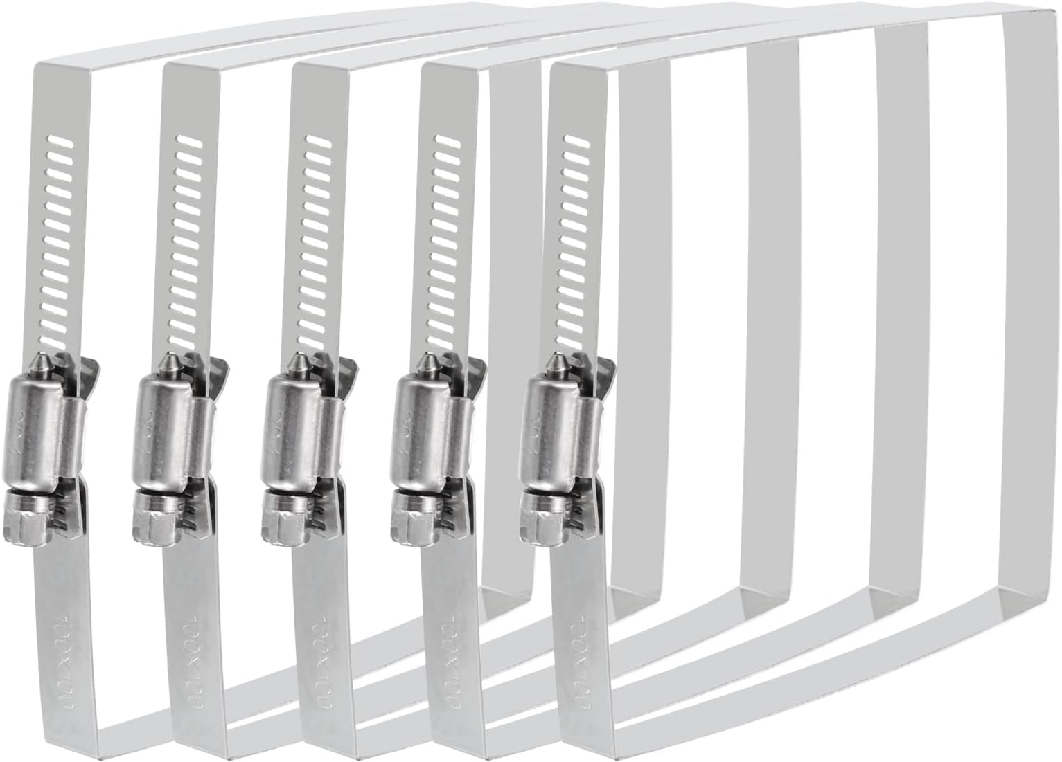 10 Pcs 4"Square Tube Strap Clamp,Stainless steel 304 Thickness 1.3mm U ...