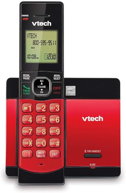 Amazon.com : VTech DECT 6.0 Expandable Cordless Phone w/Handset - Red ...