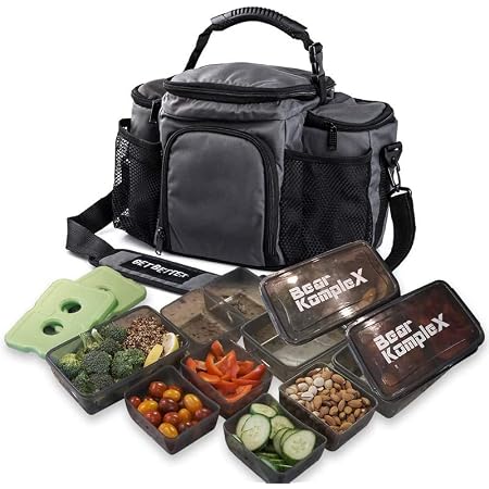 Amazon.com: Meal Prep Lunch Bag/Box For Men, Women + 3 Large Food ...
