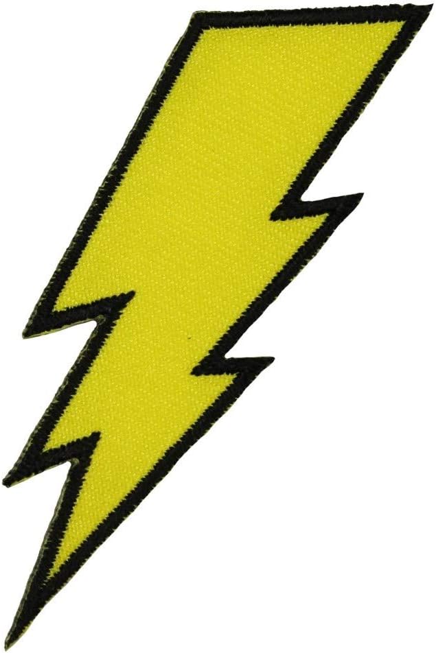 Amazon.com: Lightning Bolt Patch Symbol Electric Zap Icon Flash Strike ...