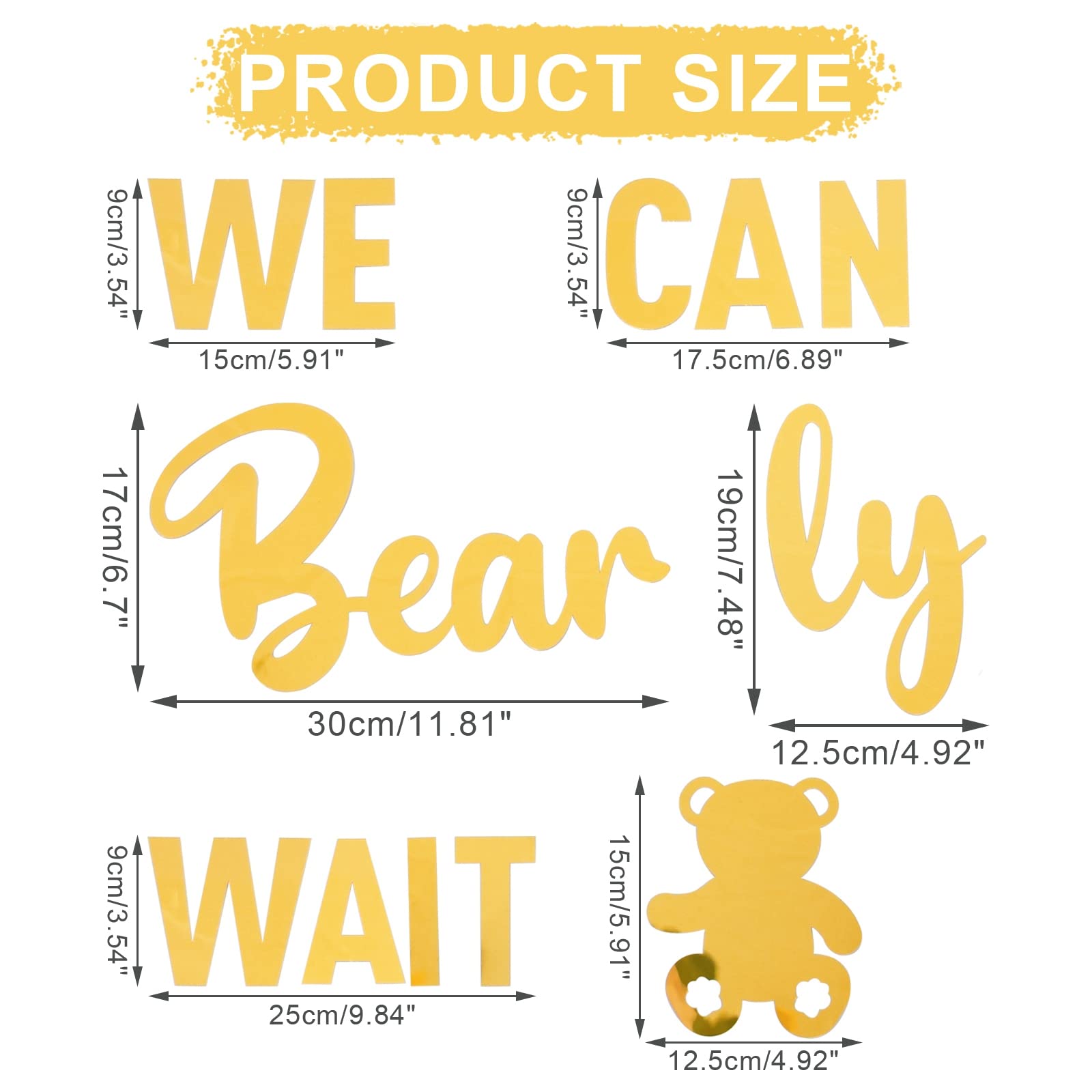 Snapklik.com : We Can Bearly Wait Teddy Bear Baby Shower Decorations ...