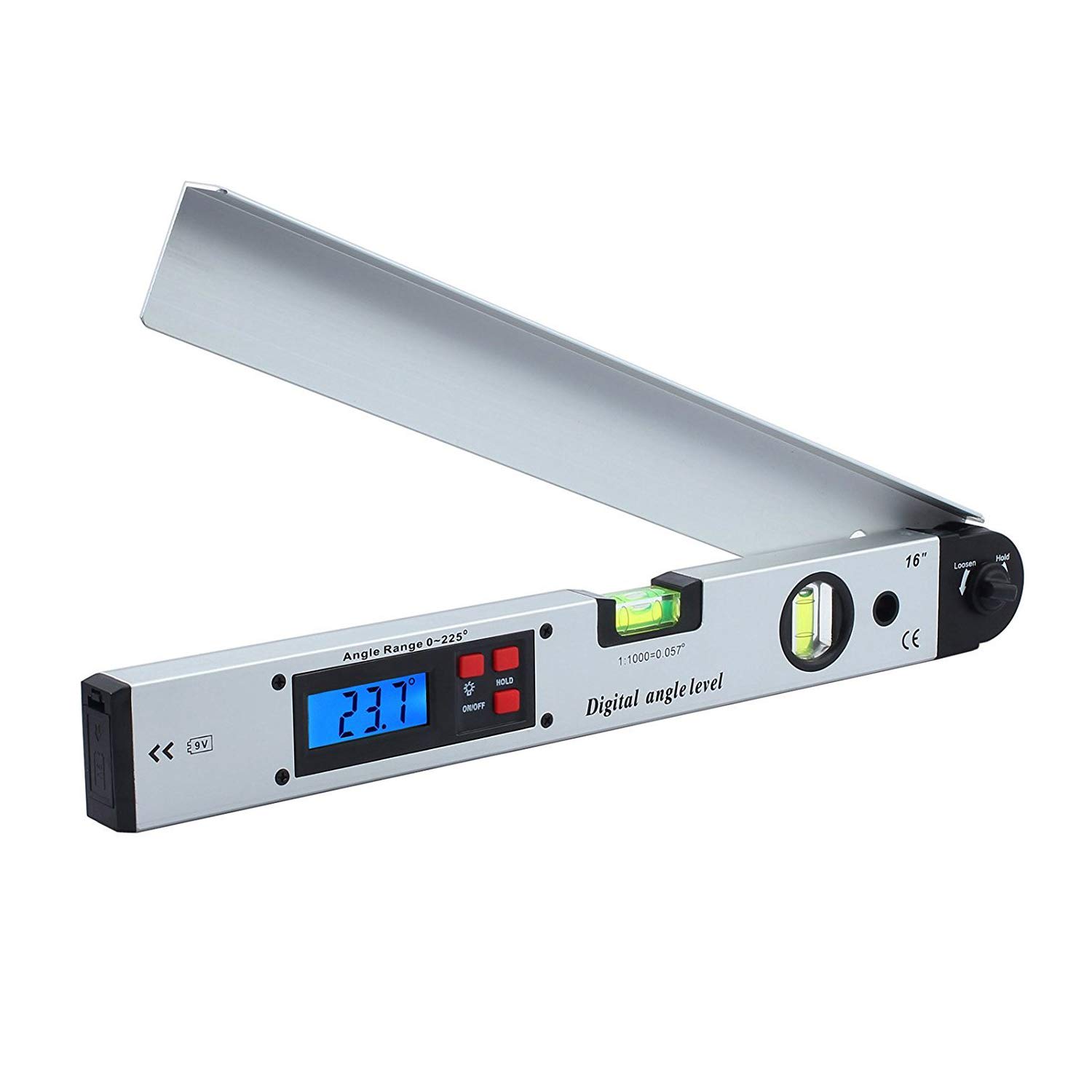 Buy 16 inch Digital Angle Finder Level 225 Degree Range Spirit Level ...