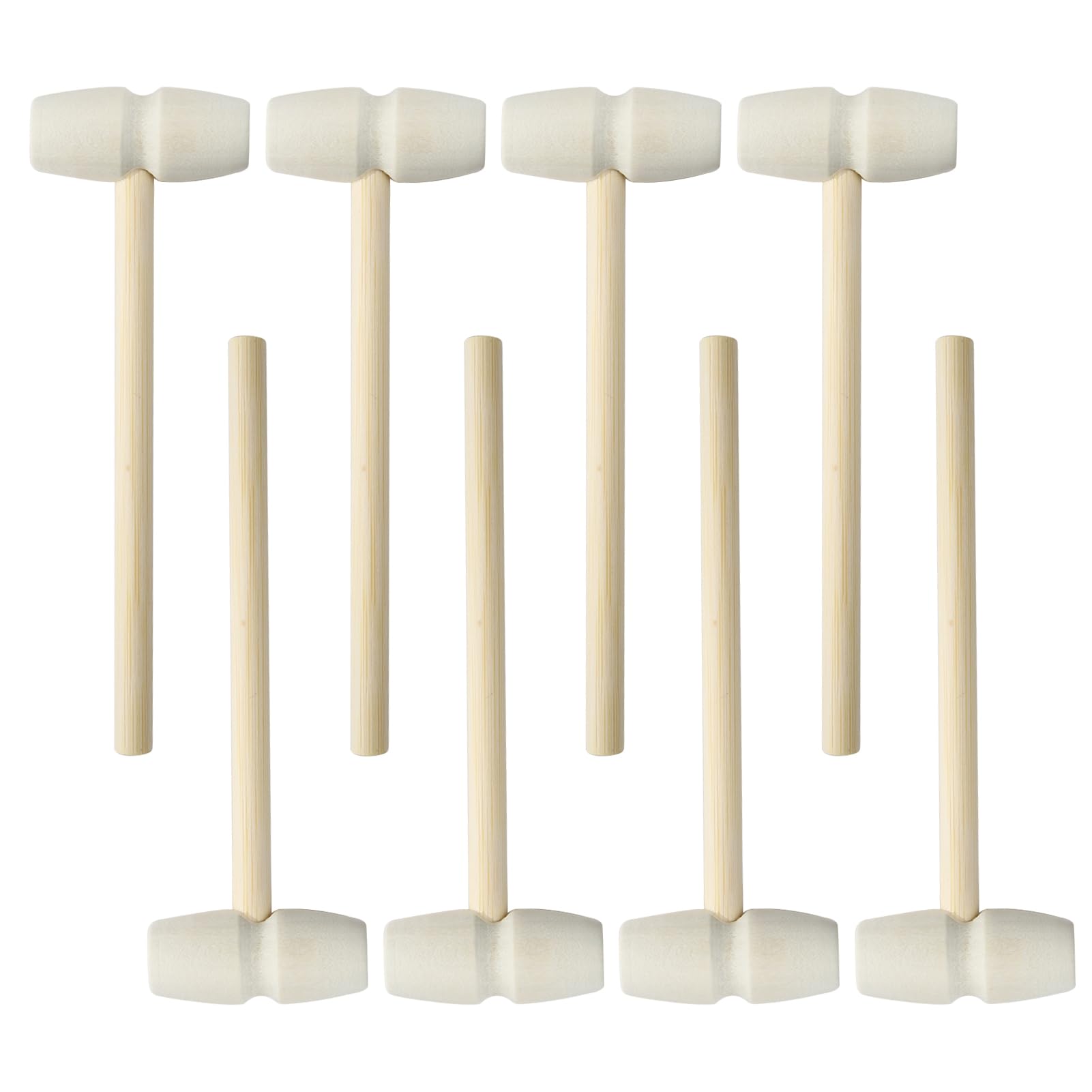 Fsttre Mini Wooden Hammer Set, Wooden Crab Hammer Small Mallets Tool ...