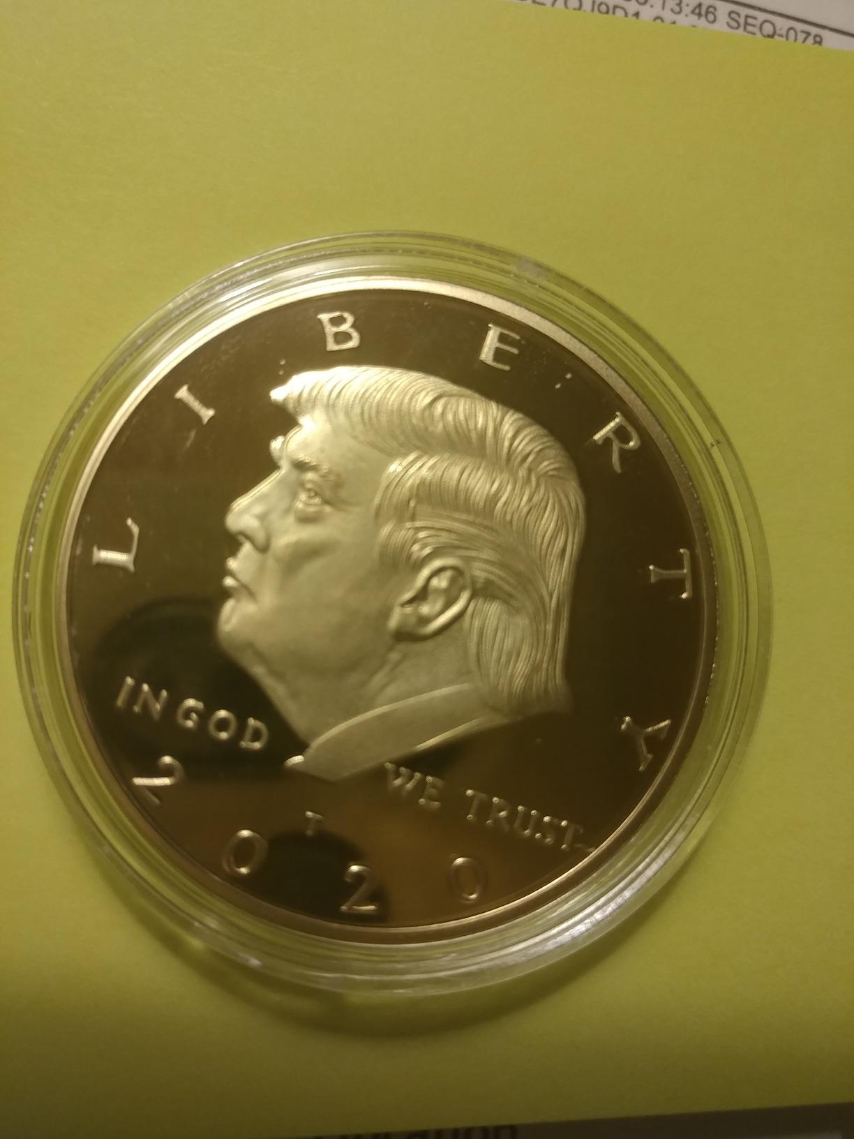 Amazon.com: Trump Coin; 2020 Donald Trump Large 24kt Gold Plated United ...