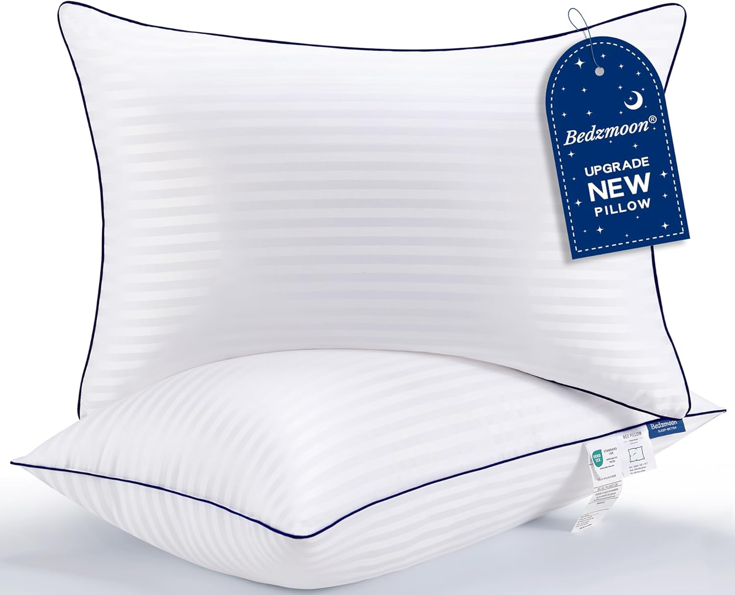 Amazon.com: Bedzmoon Pillows King Size Set of 2, Fluffy Bed Pillows for ...