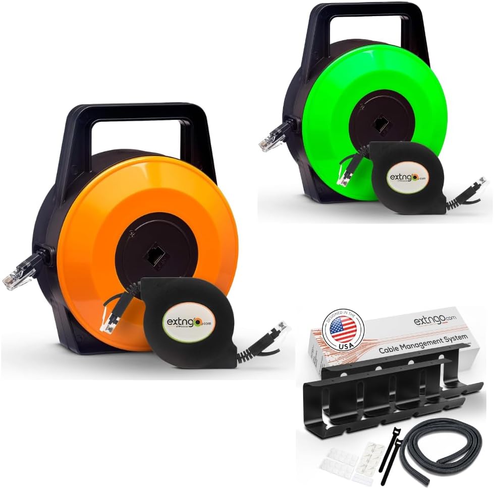 Amazon.com: EXTNGO CAT6 Retractable Network Cable Extender 50 Ft (15 ...