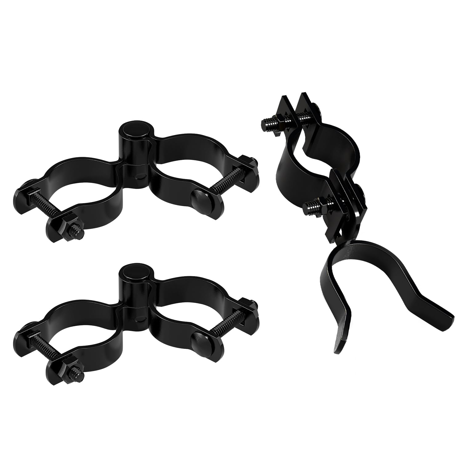 Snapklik.com : VIVIDA 1-3/8" Black Chain Link Gate Hinge & Gate Latch ...