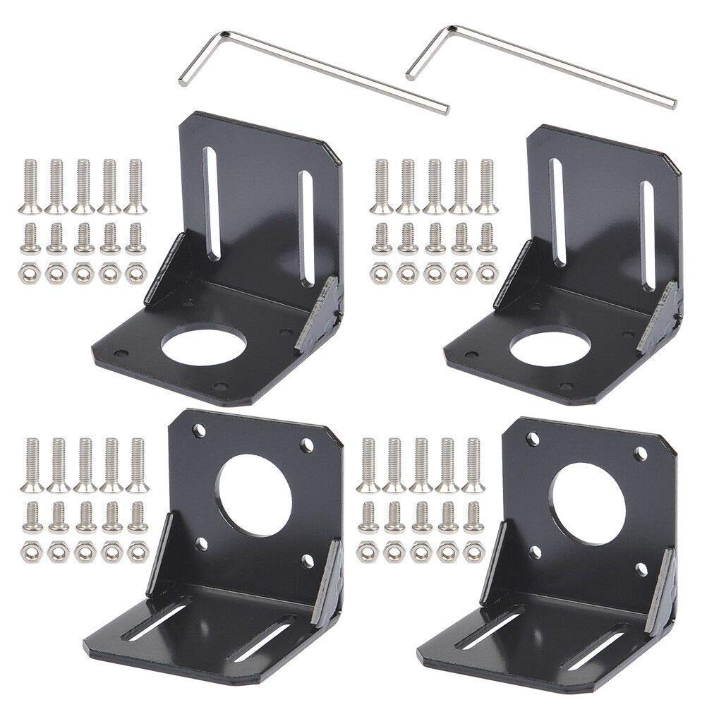 YOTINO Stepper Motor Mounting Bracket,4PCS Alloy Steel L Bracket for ...