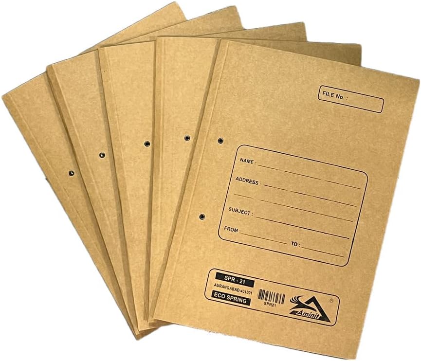 Ace Files 540 GSM 5 Colours Spring File Board, Pack of 10 : Amazon.in ...