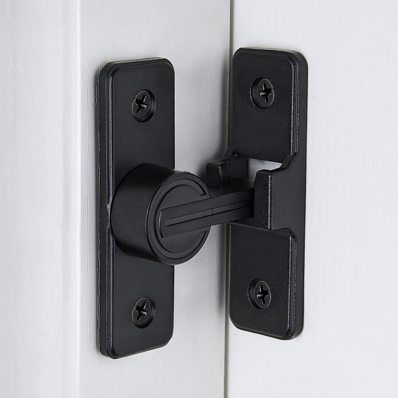 Snapklik.com : 2 Packs Black 90 Degree Barn Door Latches,Heavy Sliding ...