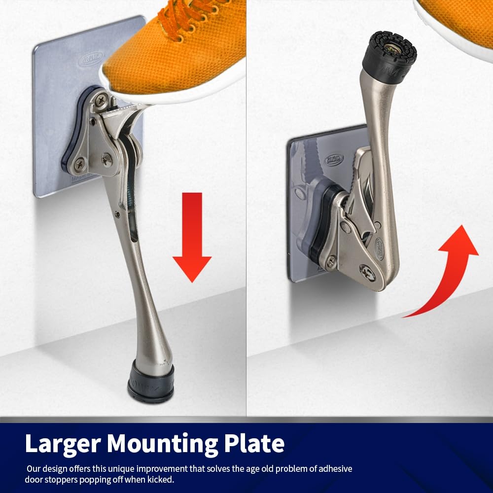 Snapklik.com : HOME&I No Drilling Kick Down Door Stopper, Large Self ...