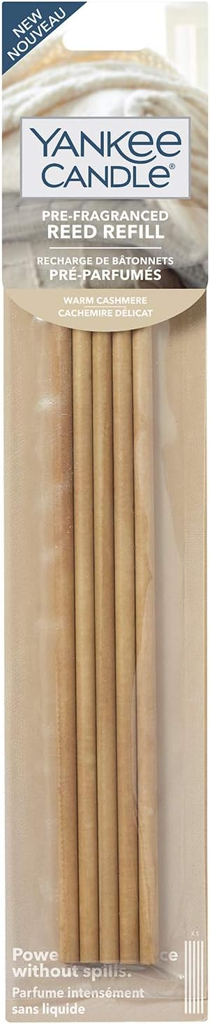 Yankee Candle Pre-Fragranced Reed Diffuser Refill Sticks, Warm Cashmere ...