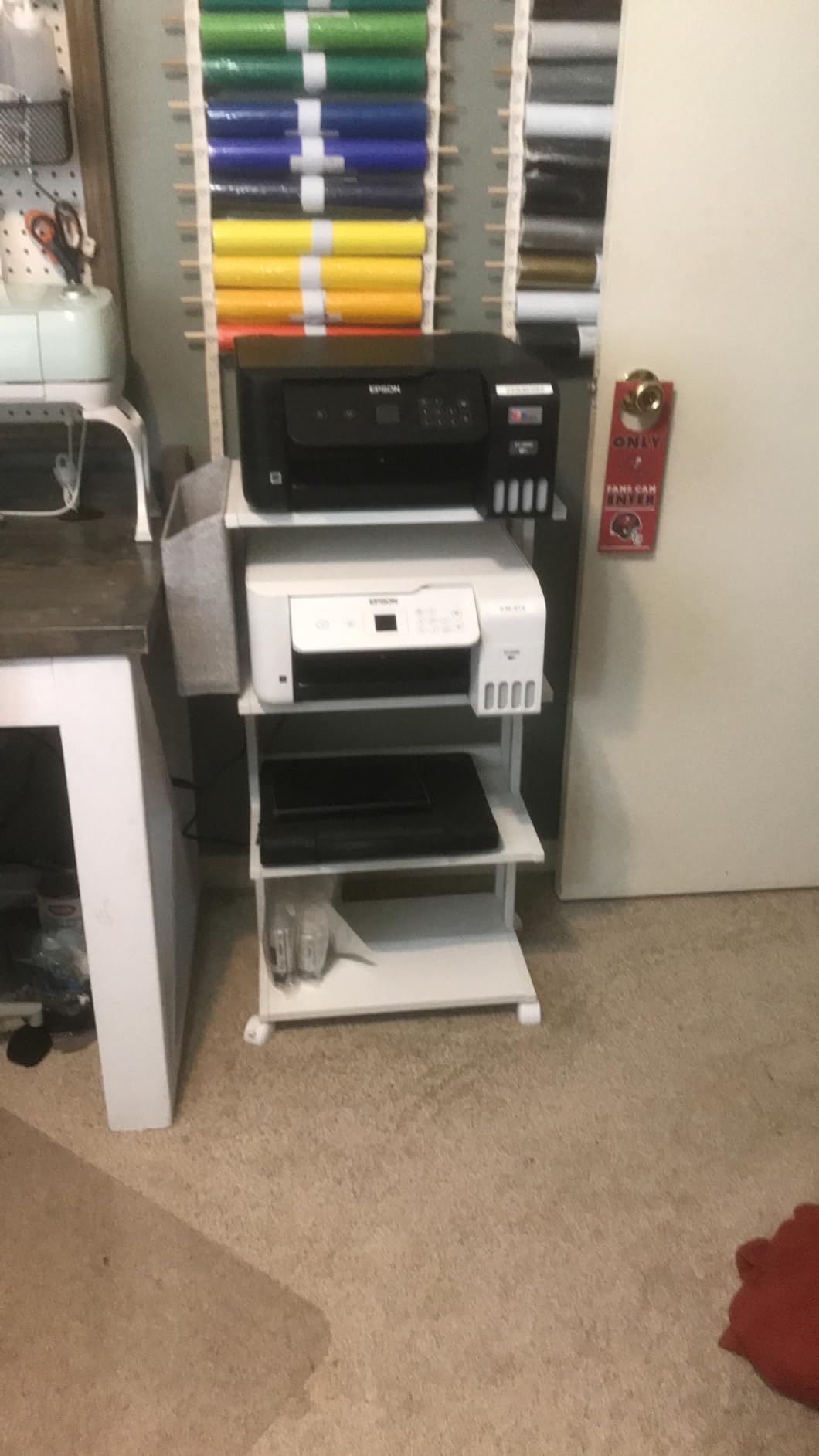 Amazon.com: VEDECASA 4 Tier Wooden Printer Stand with Rolling Wheels ...