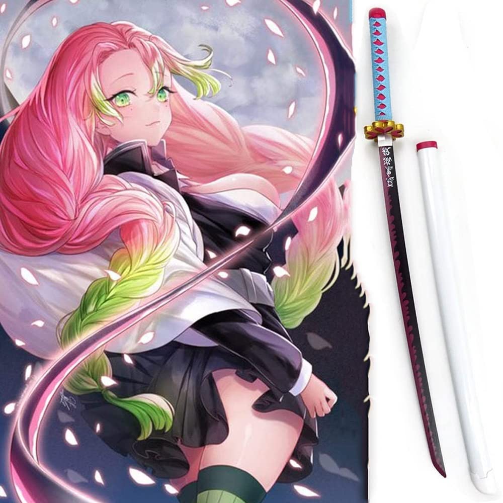 Buy LENG Anime Samurai 41inch Katana Demon Slayer Cosplay Tsugikuni ...