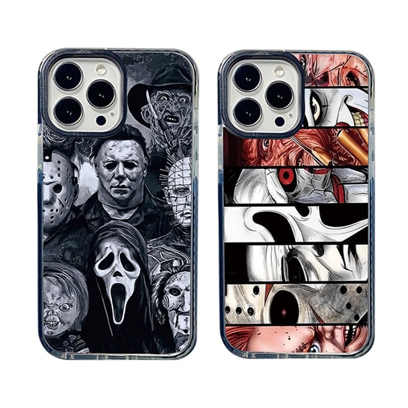 Amazon.com: RSMACH [2 Packs] Clear Horror Movie Phone Case, Halloween ...