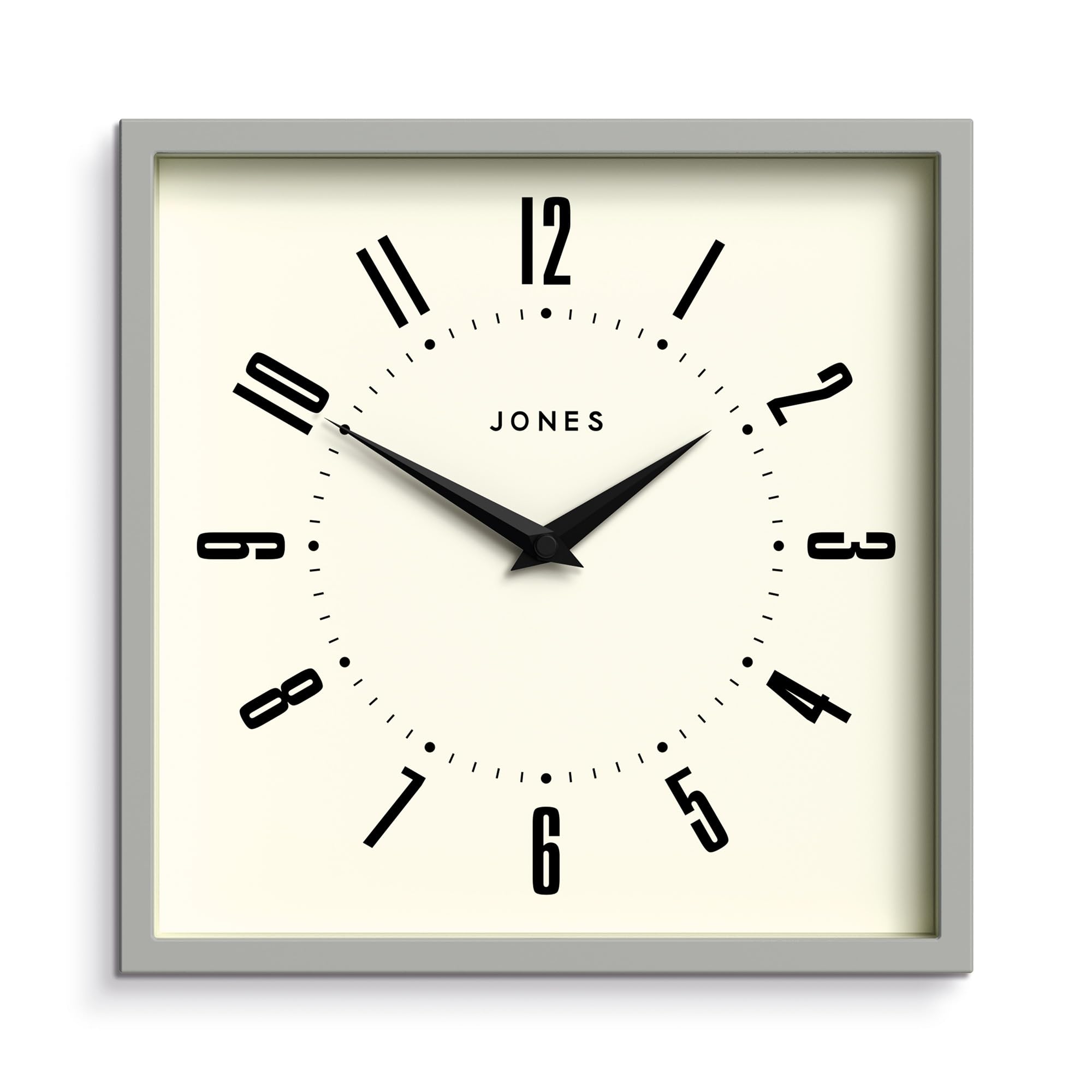 Amazon.com: JONES CLOCKS® Box Wall Clock | Retro Square Clock | 10 inch ...