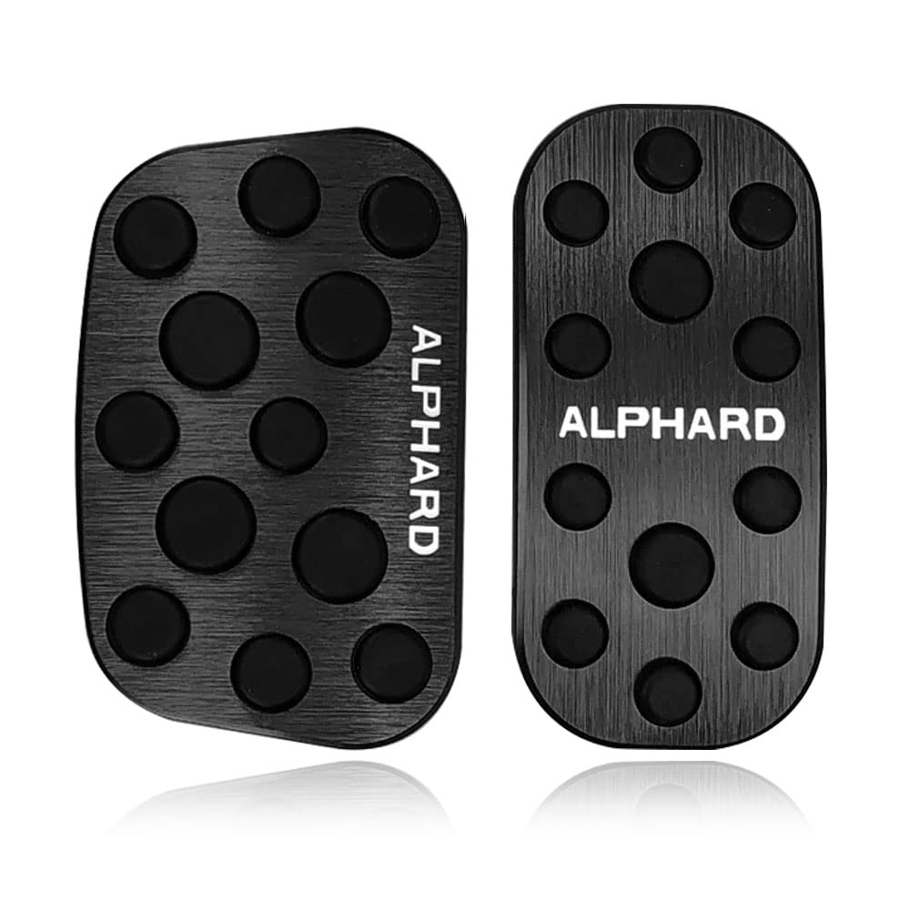 Amazon | LEXLEYS トヨタ アルファード 20系 30系 アルミ ペダル アクセル ブレーキ カバー 工具不要 滑り止め付 被せる ゴム カスタムドレスアップ パーツ(ブラック ...