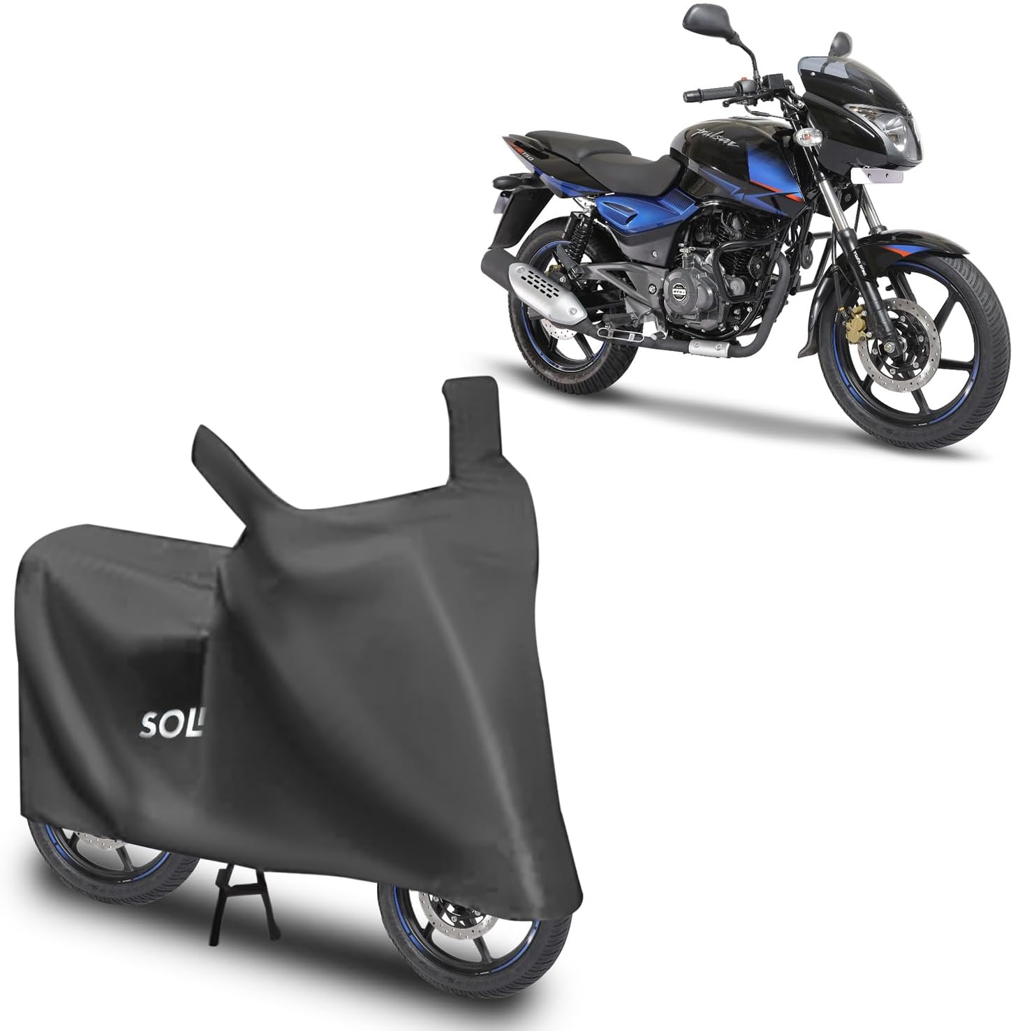 Amazon Brand - Solimo Bike Cover for Bajaj Pulsar with Carry Bag ...