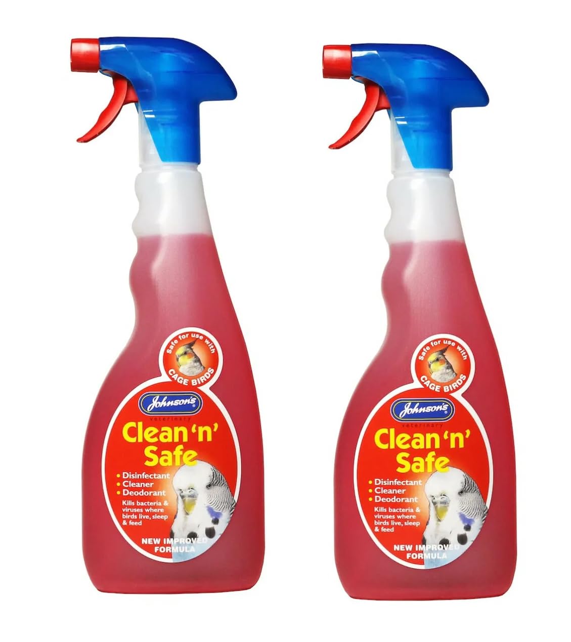 WUNDAPETS JOHNSON'S VETERINARY CLEAN N SAFE CAGE BIRD BUDGIE PARROT ...