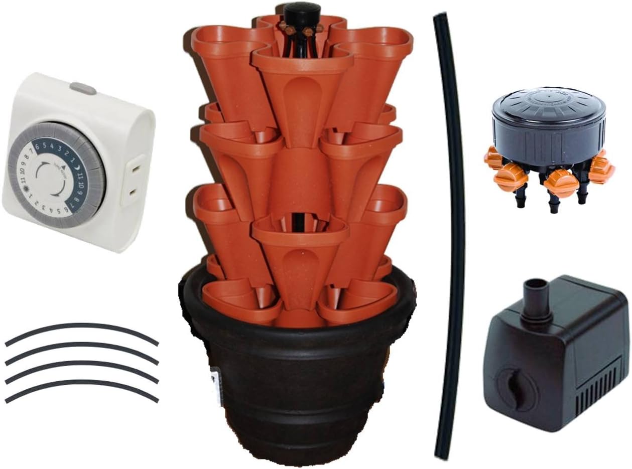Amazon.com : NEW Mr. Stacky Hydroponic Starter Kit Set - Terracotta ...