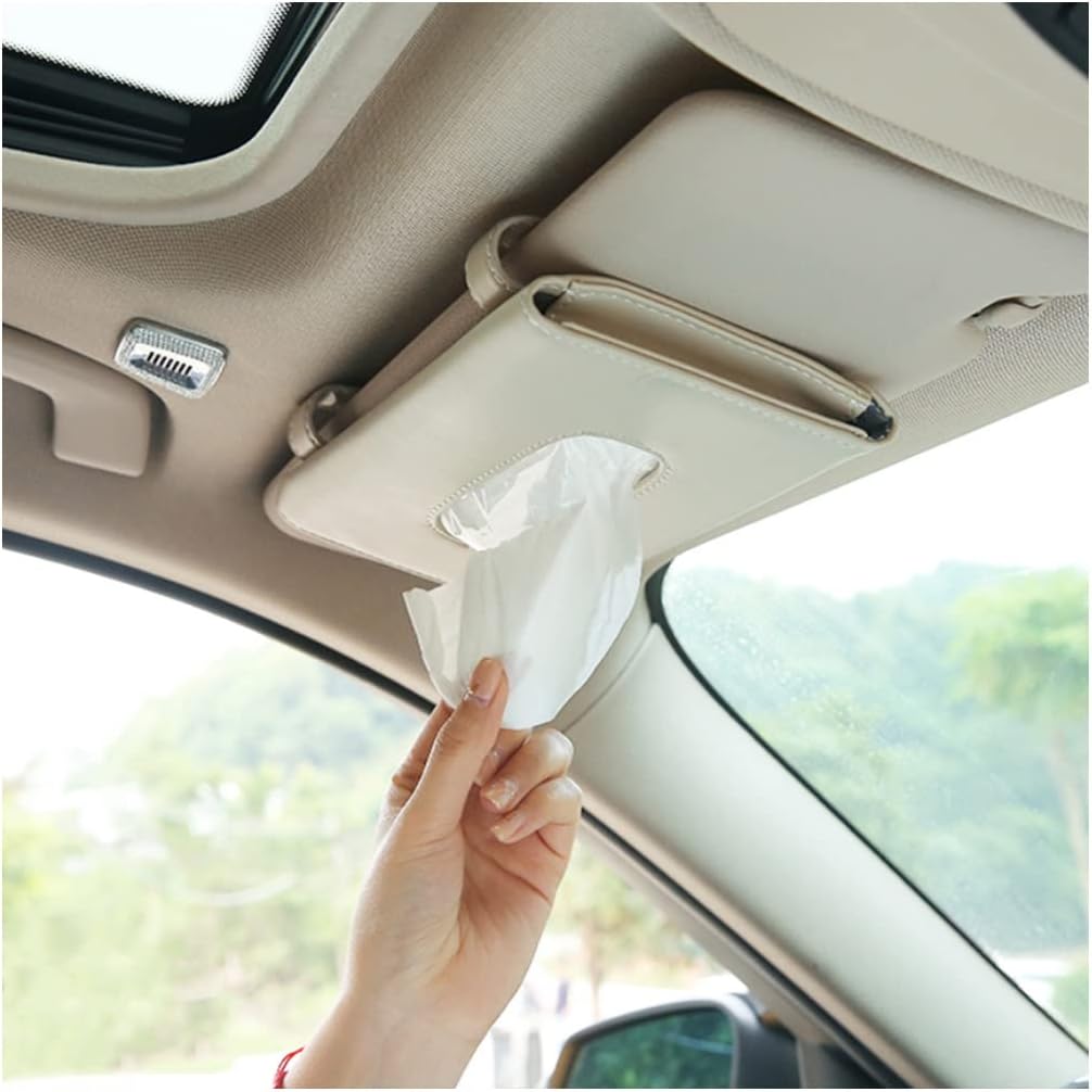 Amazon.com: EcoNour Car Tissue Holder 9 x 5 inches - Black Sun Visor ...