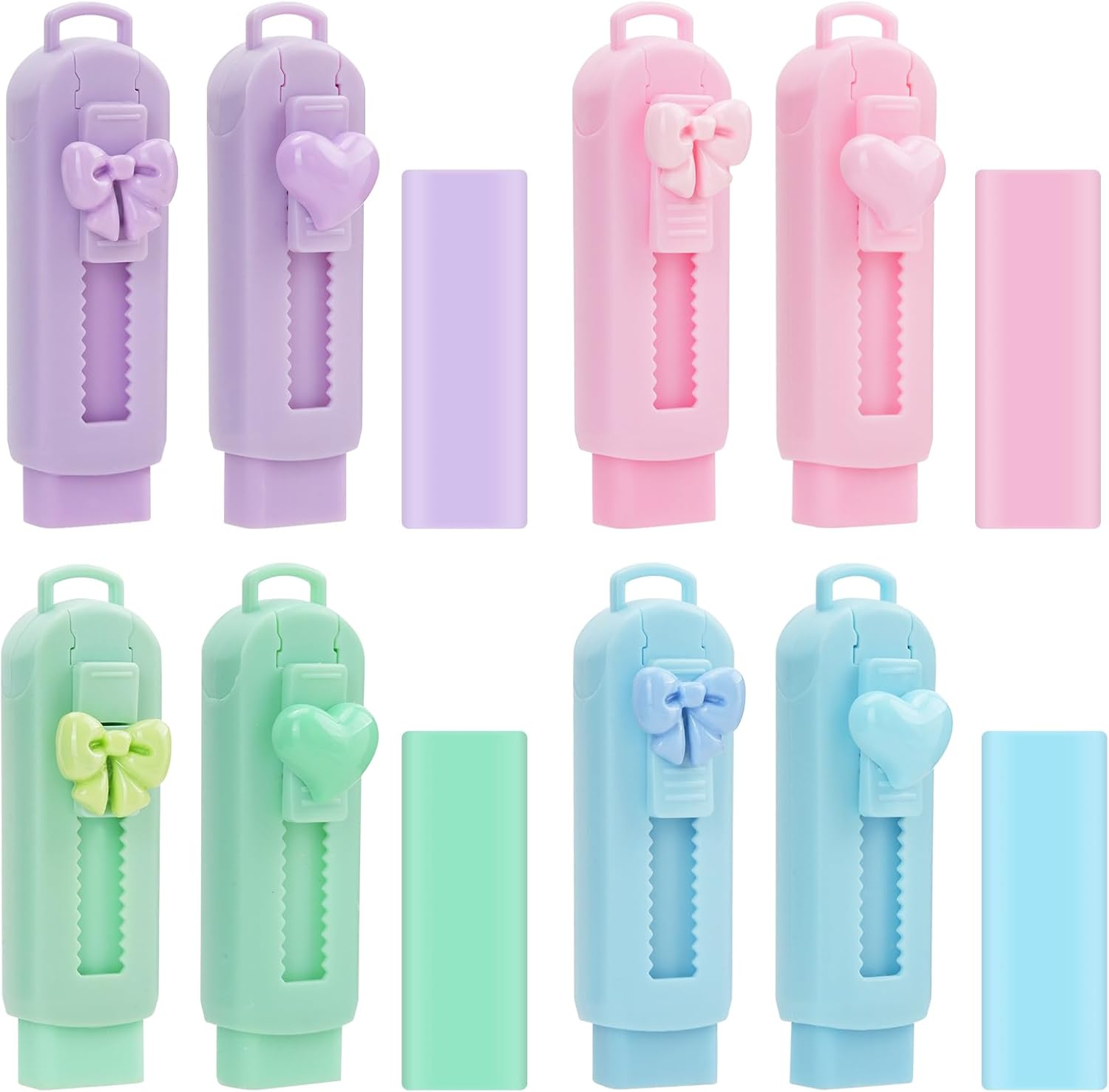 Amazon.com: CEYAZYE 12PCS Sliding Retractable Pencil Erasers, Cute Push ...