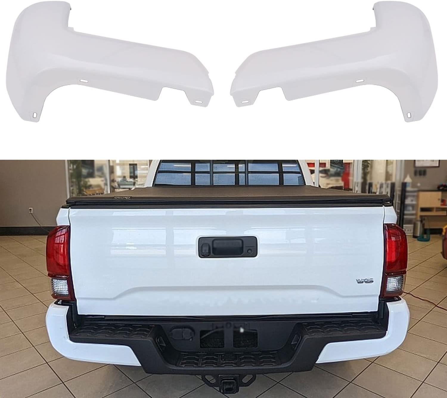 Amazon.com: Bundle Painted 1H5 Cement Rear Bumper End Cap Set Fits ...