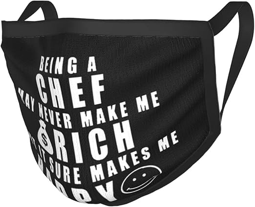 Mask- Chef Dustproof Face Mask Washable Reusable for Men Women Black at ...