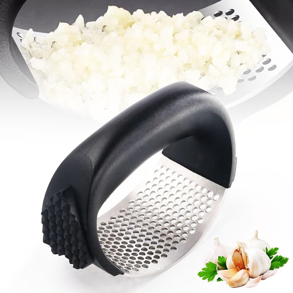 Amazon.com: Garlic Press, Stainless Steel Garlic Press Tool with ...