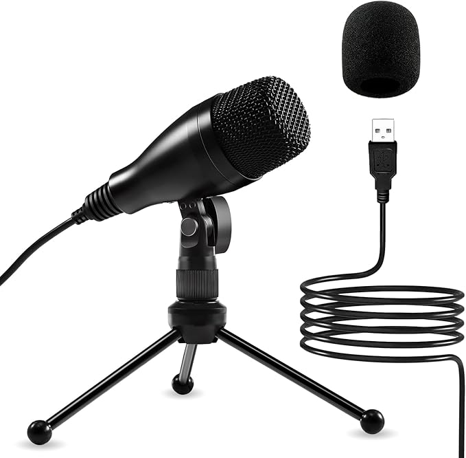 Amazon.com: Moukey USB Microphone, Podcast Microphone with Anti-Skid ...