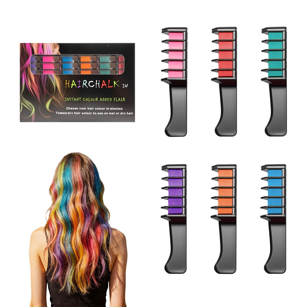 Amazon.com: hoehew 12 Colors Festive Fun Hair Chalk Combs, 2026 New ...