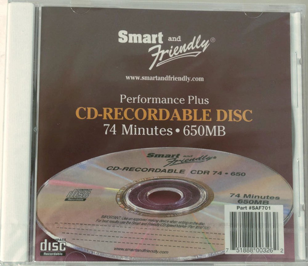 Smart & Friendly CDR Recorder Media 650MB 74Min 2X 4X 6X Branded ...