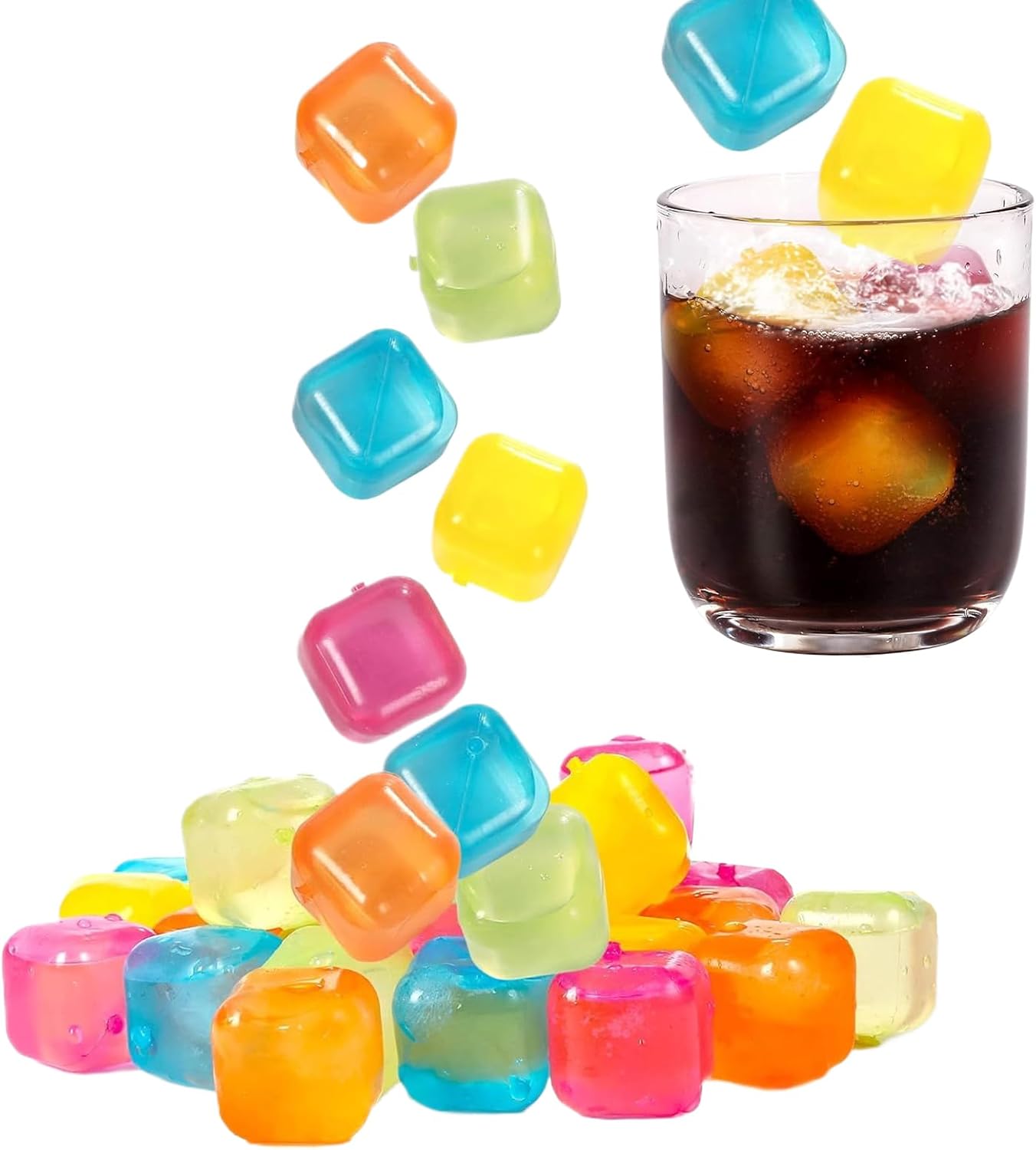 Mivpzisk Reusable Ice Blocks for Drinks | Refreezable Party Supplies ...