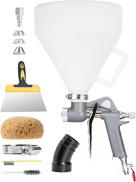 Amazon.com : TexCraft Drywall Texture Spray Gun with 1.32 Gallon Hopper ...