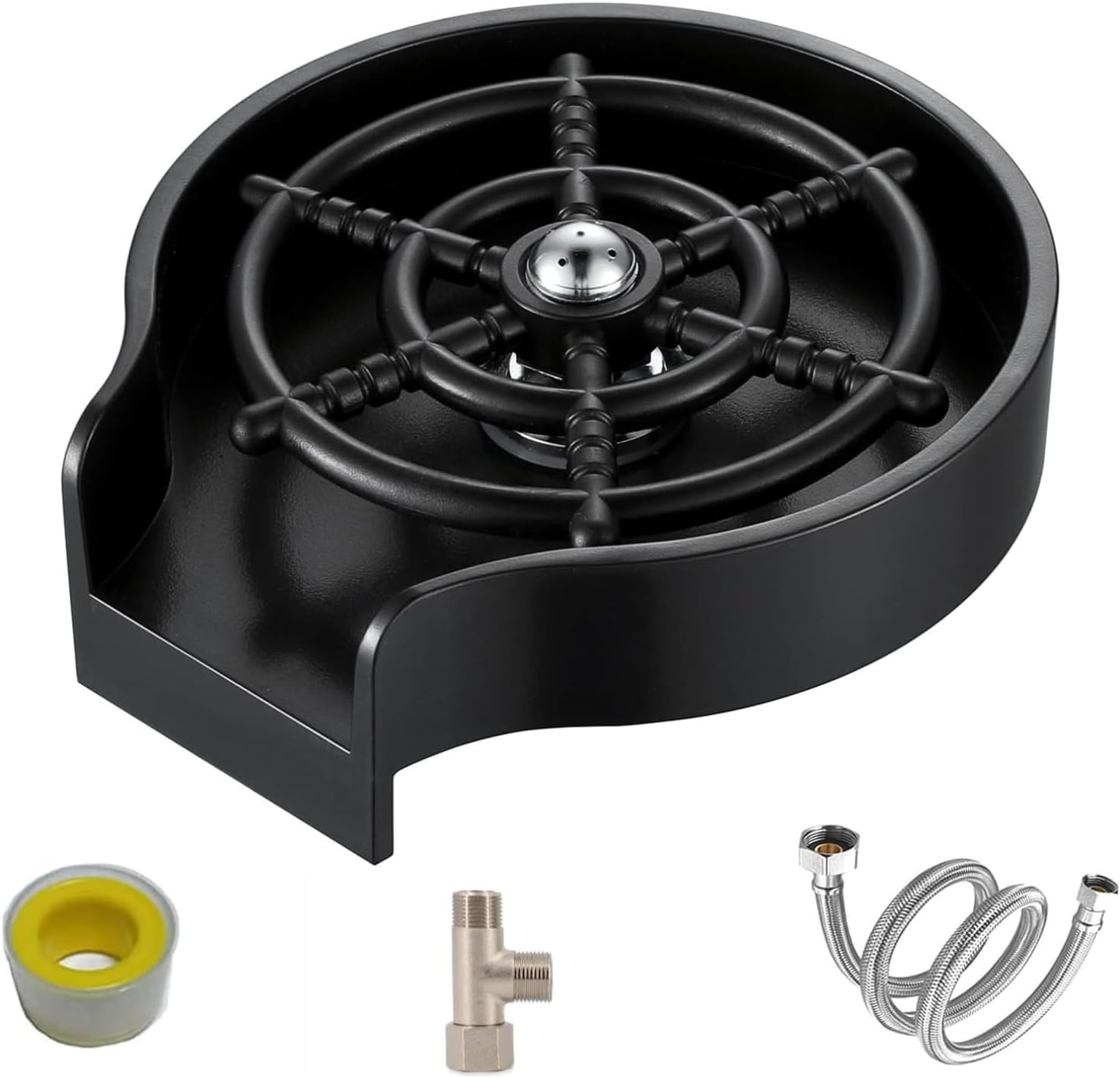 Glass Rinser for Kitchen Sinks, Matte Black, Glass Washer Accessories ...