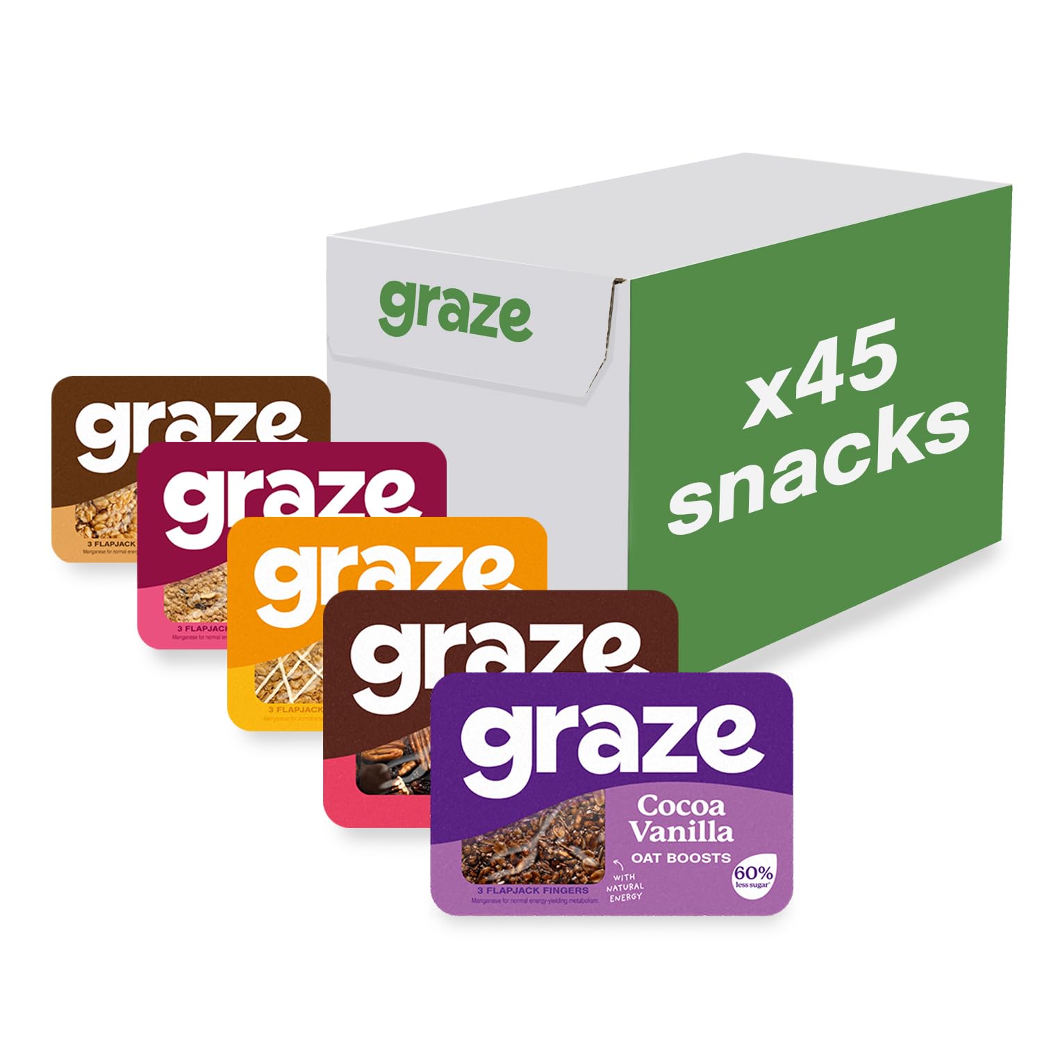 Graze Snacks Variety box - Oats sweets snacks - Best of all flavors ...