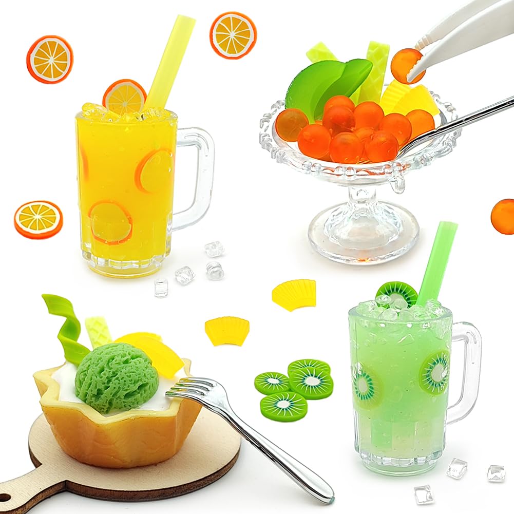 Amazon.com: DIY Mini Cream Foods Toy Making Material Kit Kitchen ...