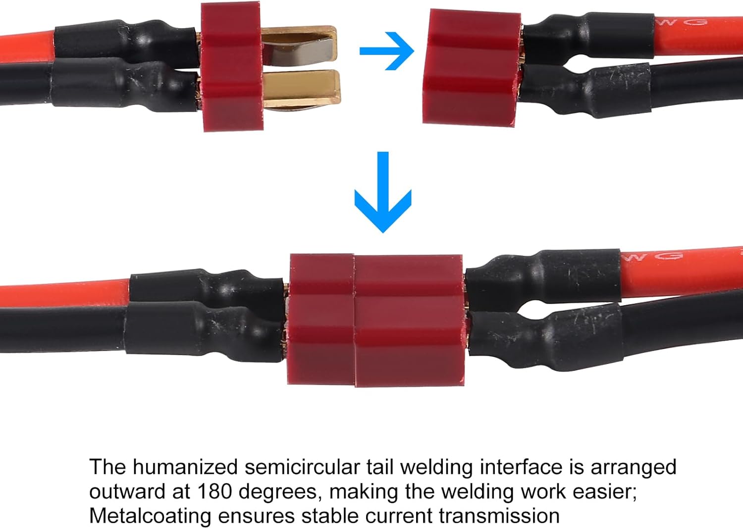 6 pares de conectores XT60 12AWG de alambre de silicona hembra y macho ...