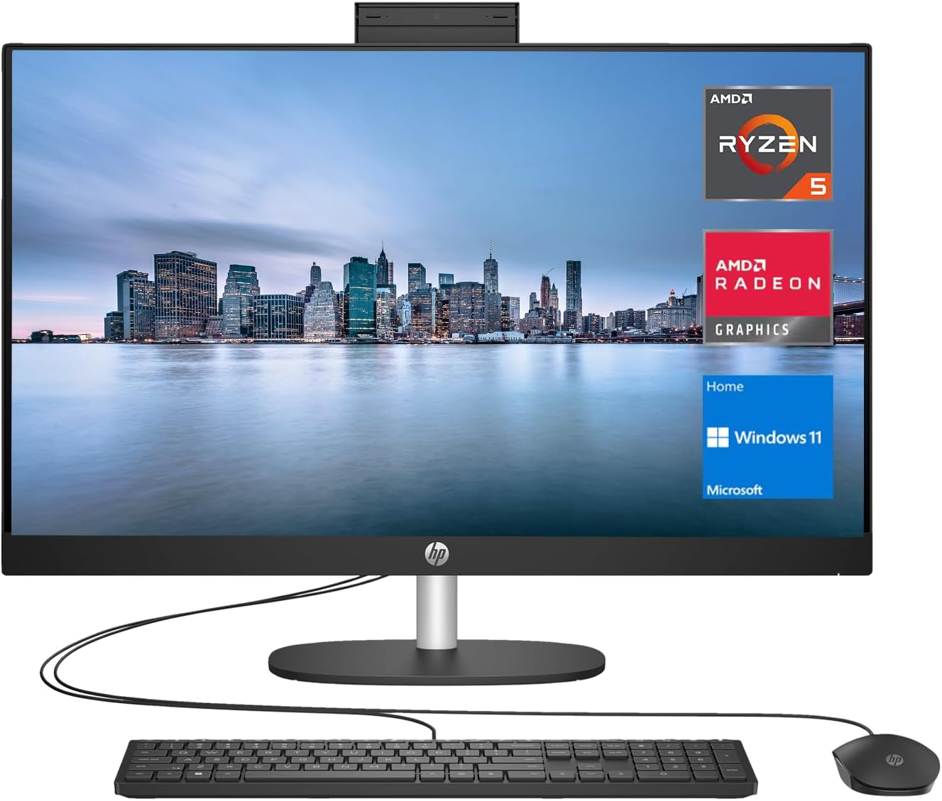 Amazon.com: HP 27'' All-in-One Desktop Computer, 27" FHD Screen, AMD ...