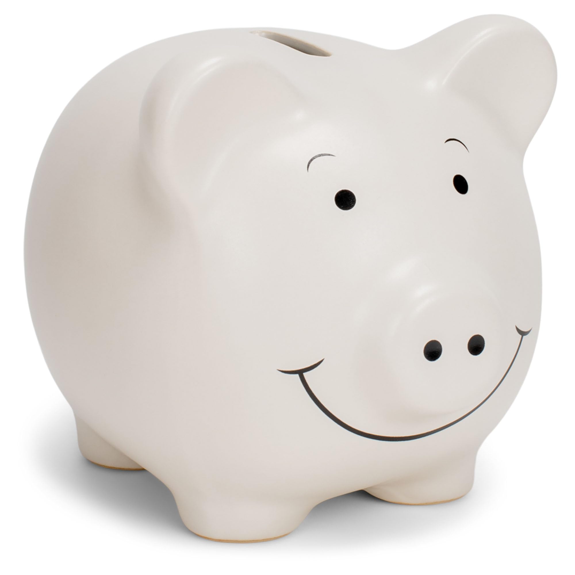 Amazon.com: NAT & Jules Smiling Chubby Pig Matte White 7 x 5 Ceramic ...