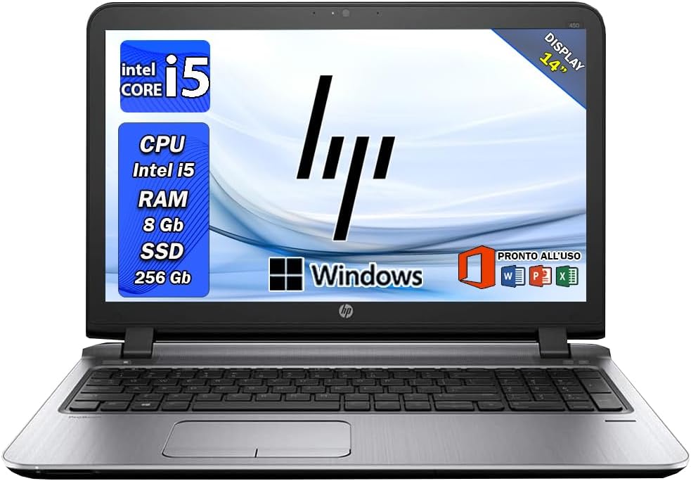 HP probook | Pc portatile notebook intel core i5 | Ram 8 Gb | SSD 256 ...